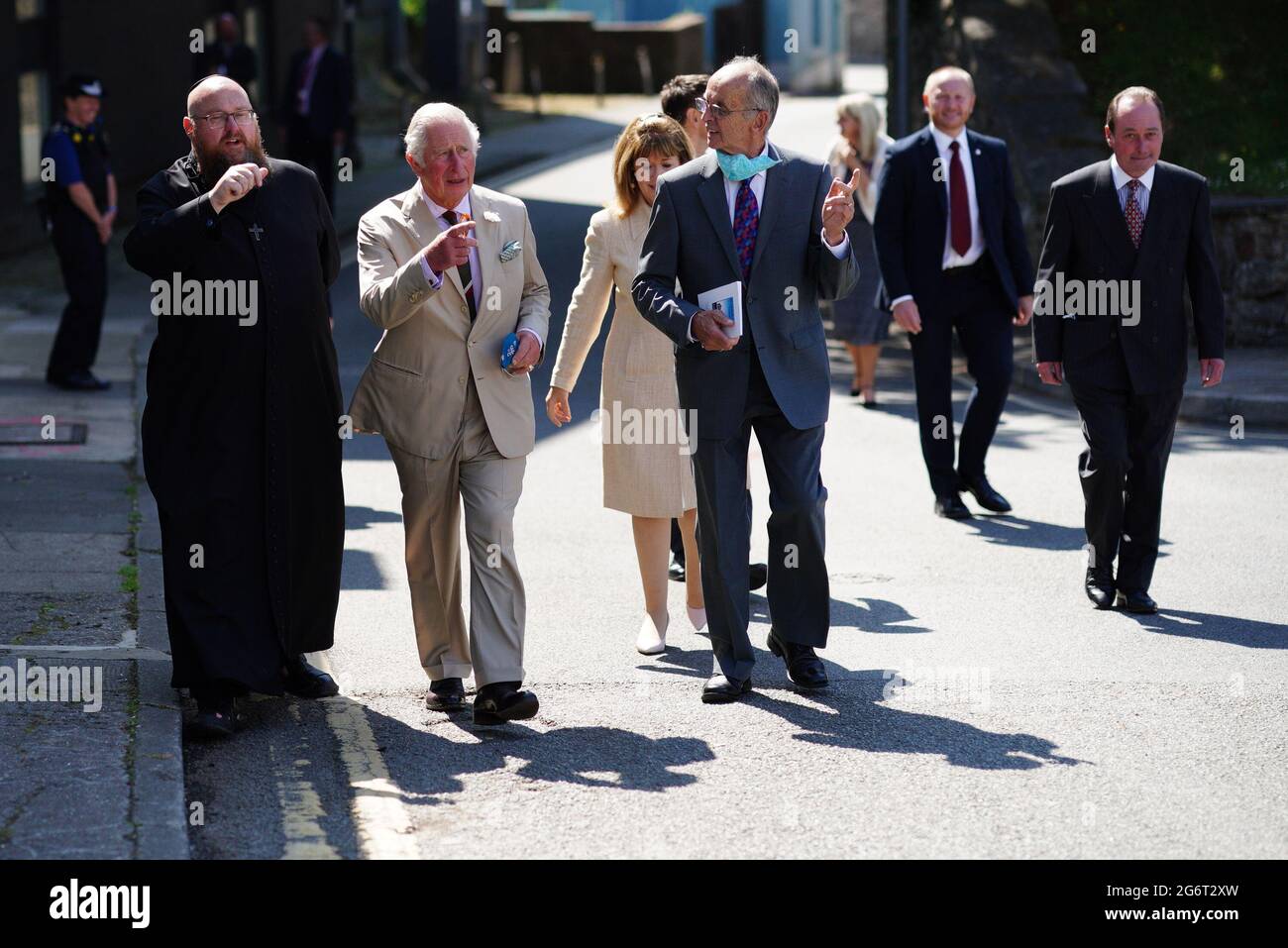 (left to right) Father Neil Hook, the Prince of Wales and retired chuch ...