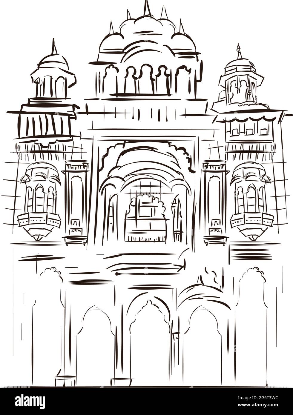 golden temple of india sketch style Stock Vector Image & Art - Alamy