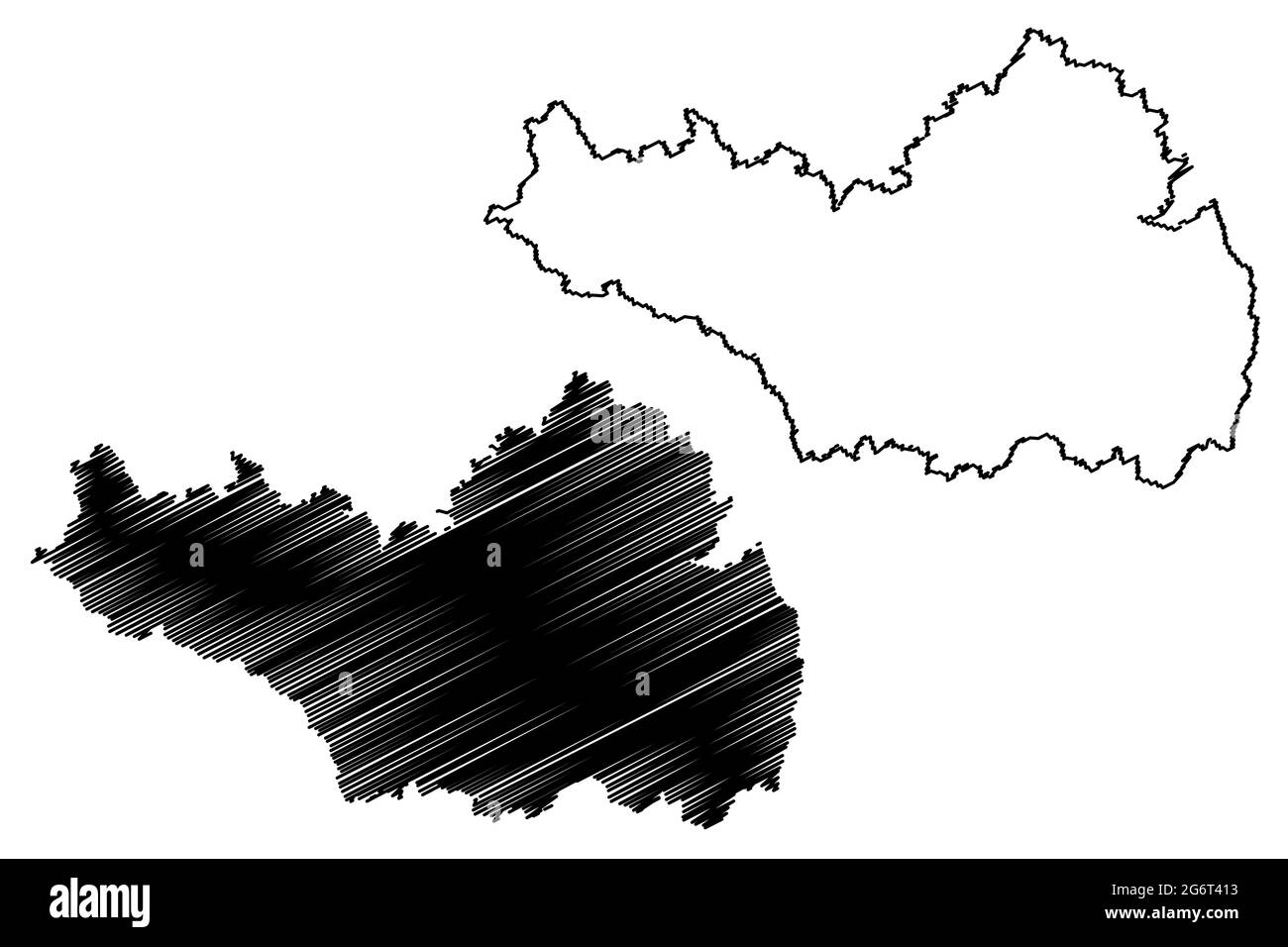 Biberach district (Federal Republic of Germany, rural district, Baden ...