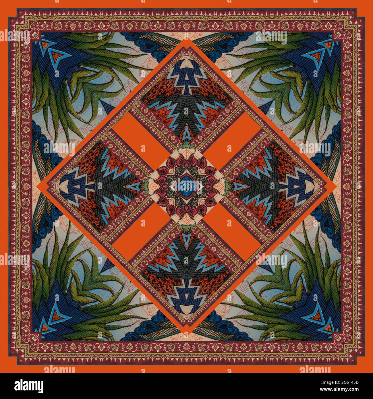 Traditional Scarf Design Stock Photo - Alamy