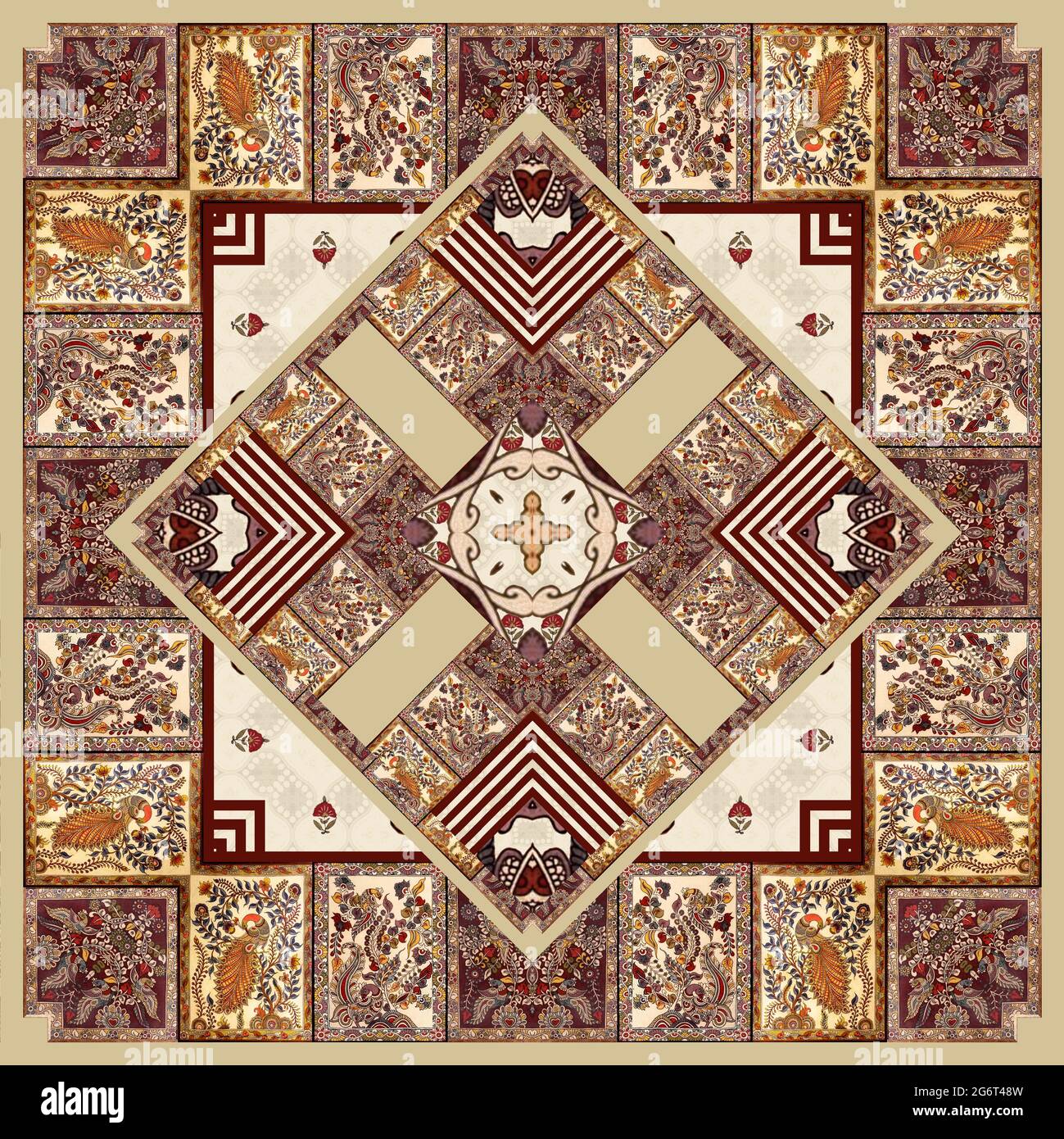 Traditional Scarf Design Stock Photo - Alamy