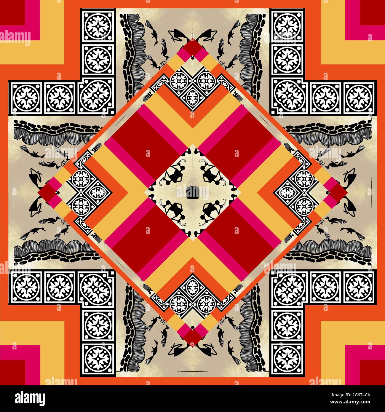 Traditional Scarf Design Stock Photo - Alamy