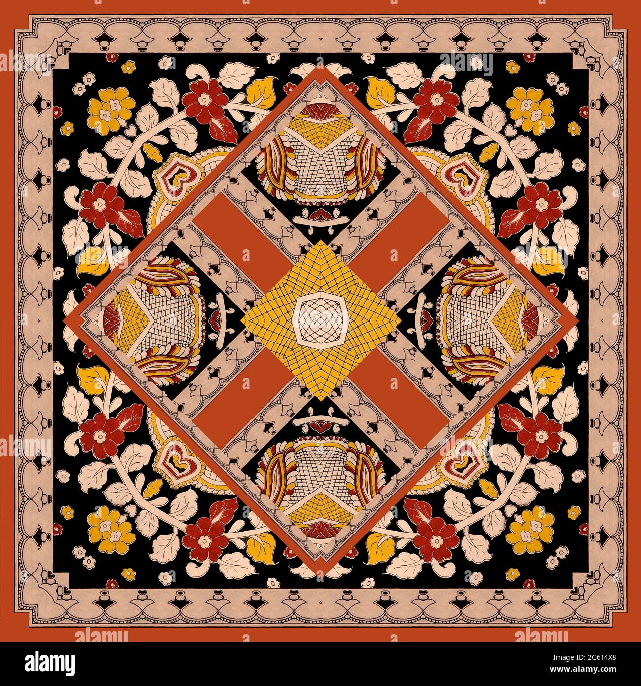 Traditional Scarf Design Stock Photo - Alamy