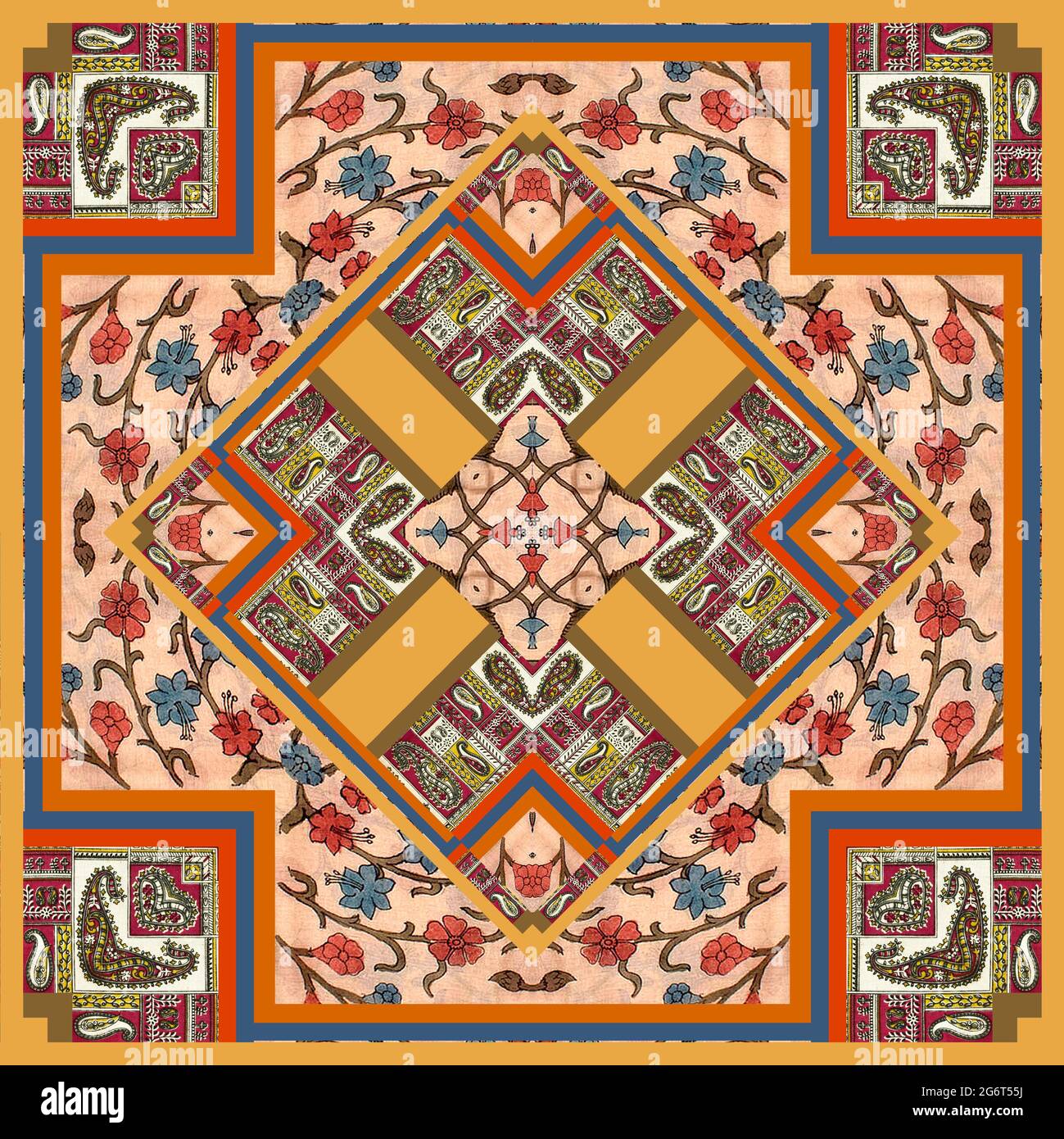 Traditional Scarf Design Stock Photo - Alamy