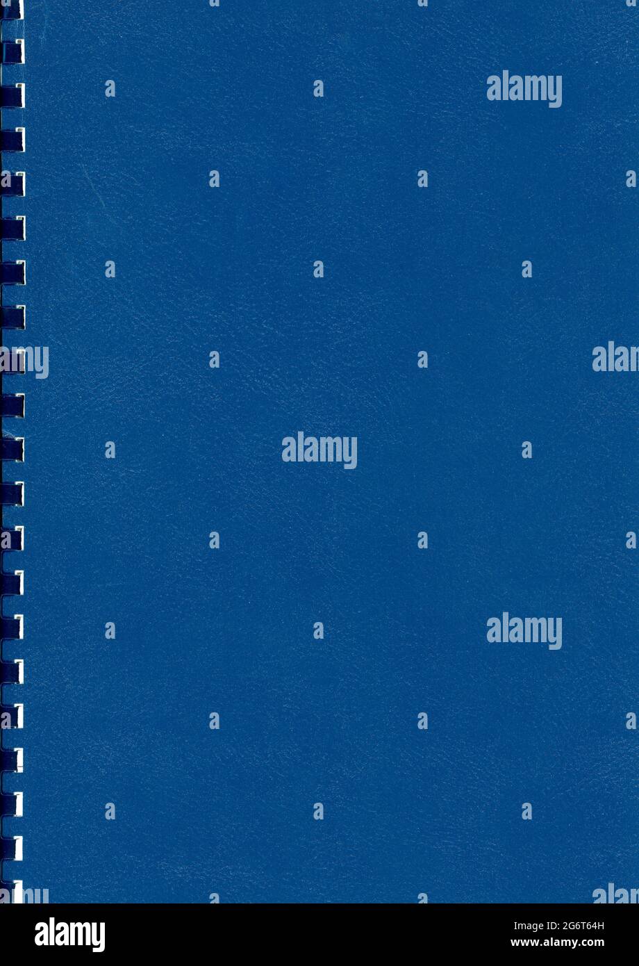 copybook with blue leatherette cover and spiral bind Stock Photo - Alamy