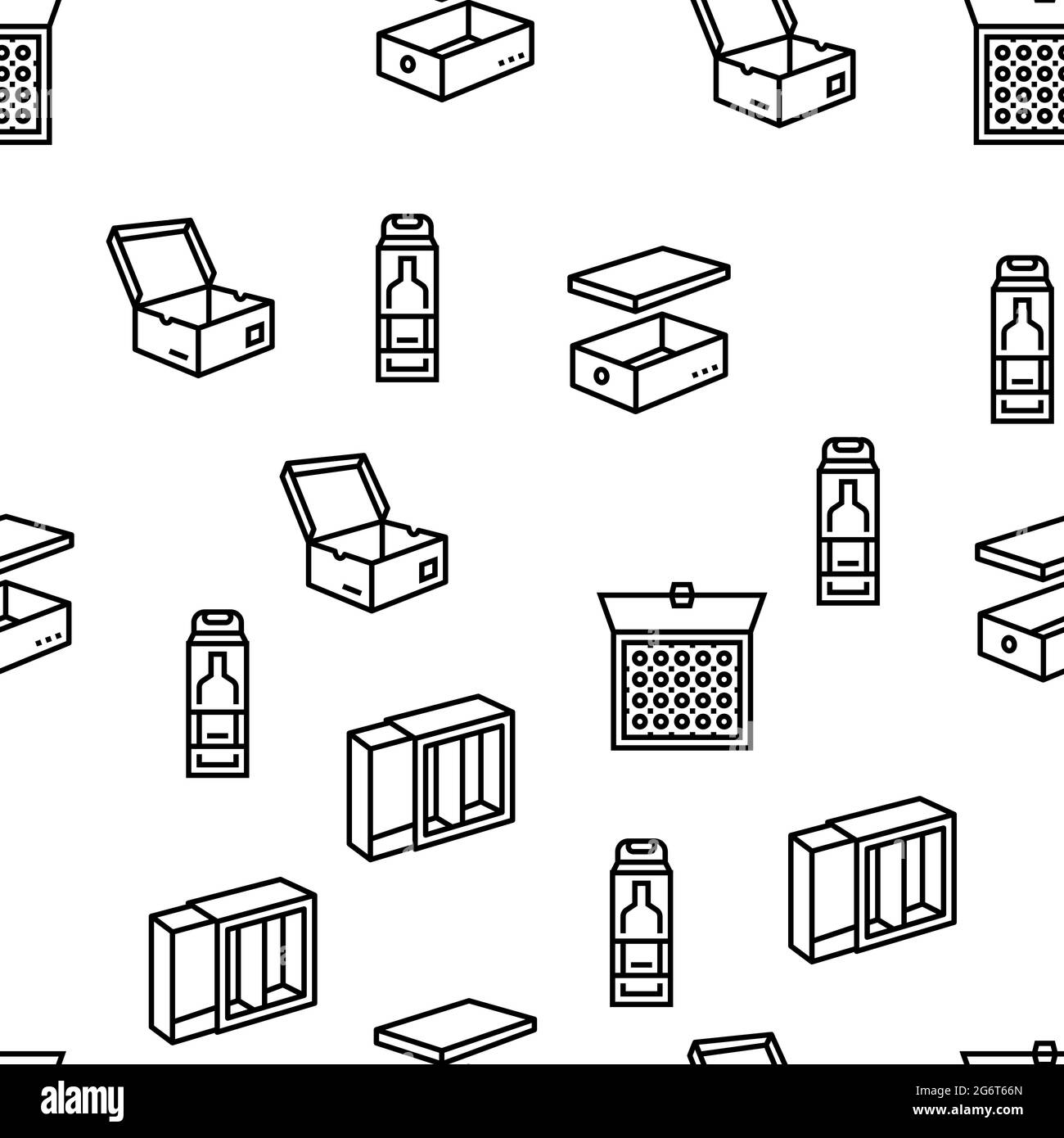 Box container illustrations Black and White Stock Photos & Images - Alamy