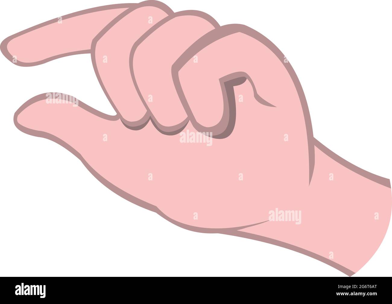 Vector emoticon illustration of a hand making a measure gesture Stock ...