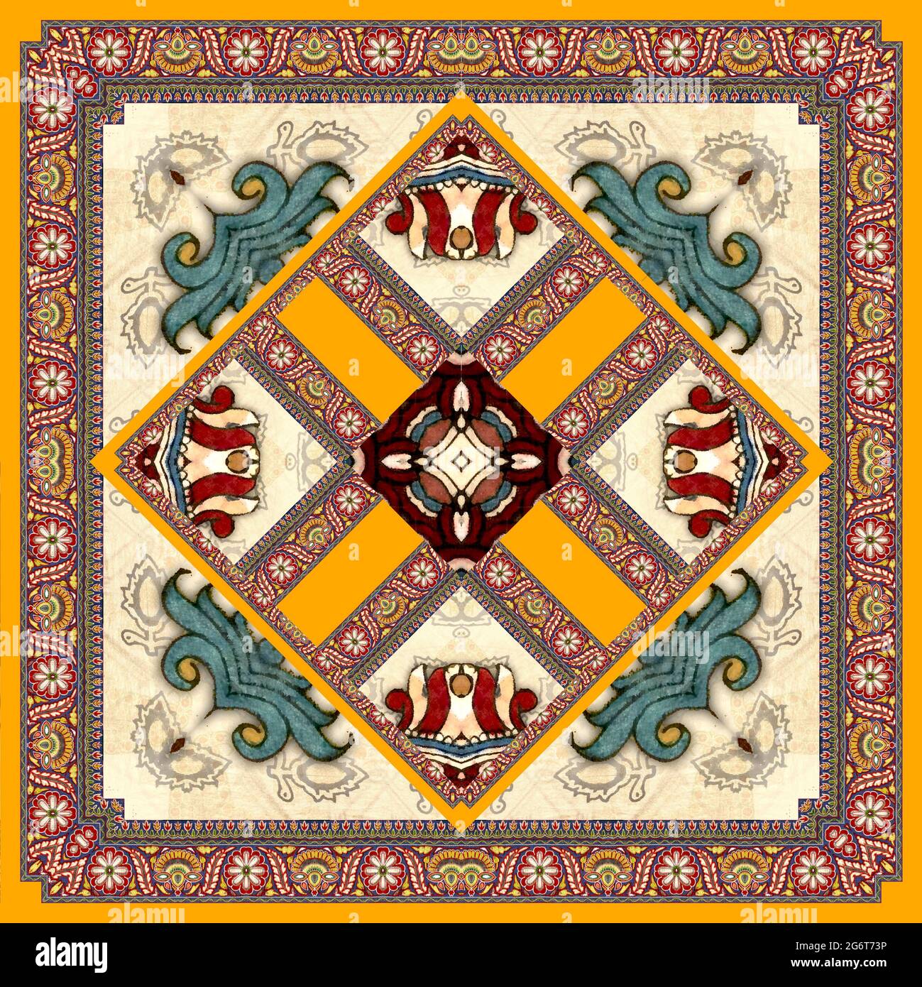 Traditional Scarf Design Stock Photo - Alamy