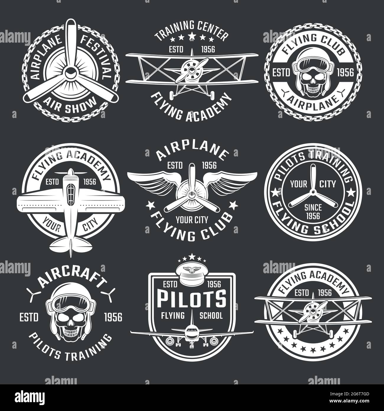 Flight Training Airplane Stock Vector Images - Alamy