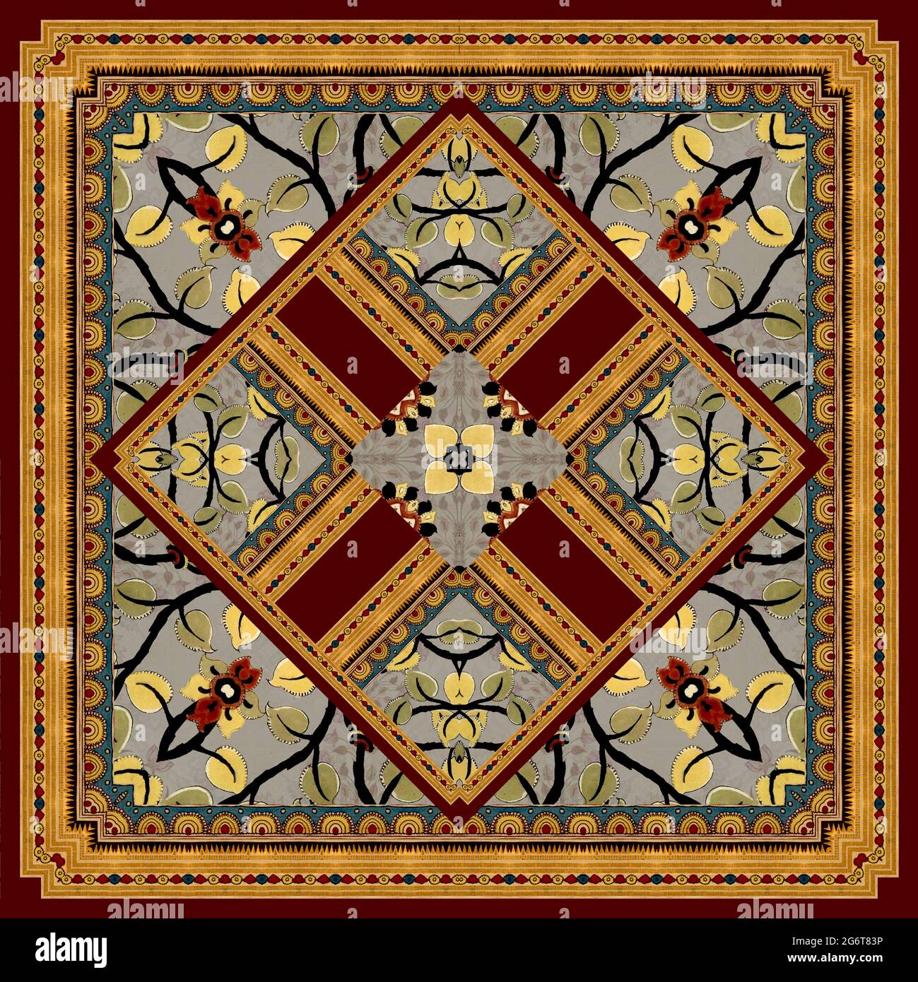 Traditional Scarf Design Stock Photo - Alamy