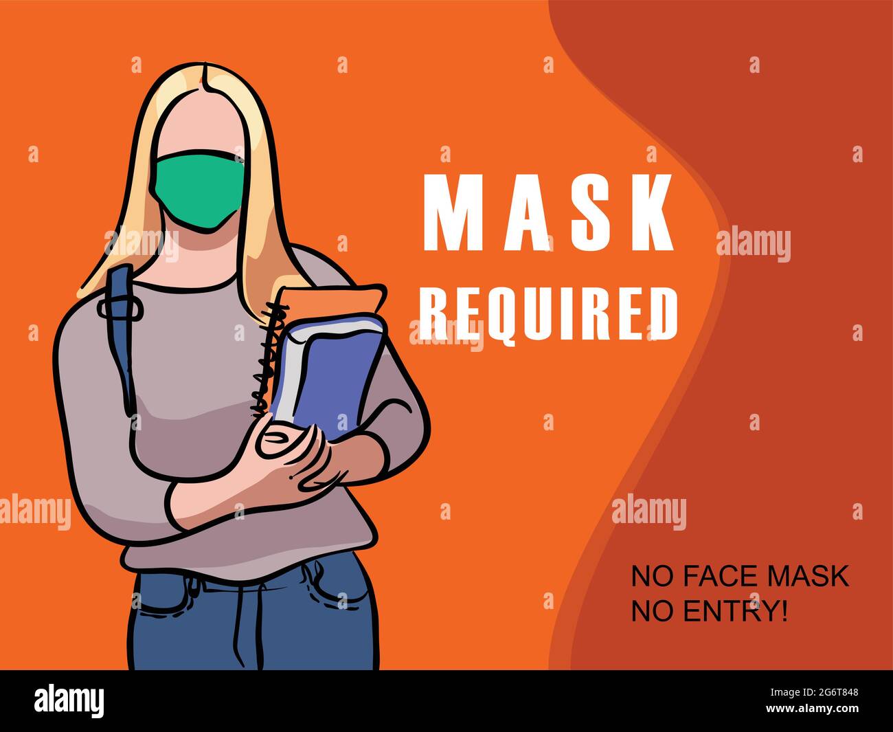 Face mask required sign. Protective measures against coronavirus COVID ...