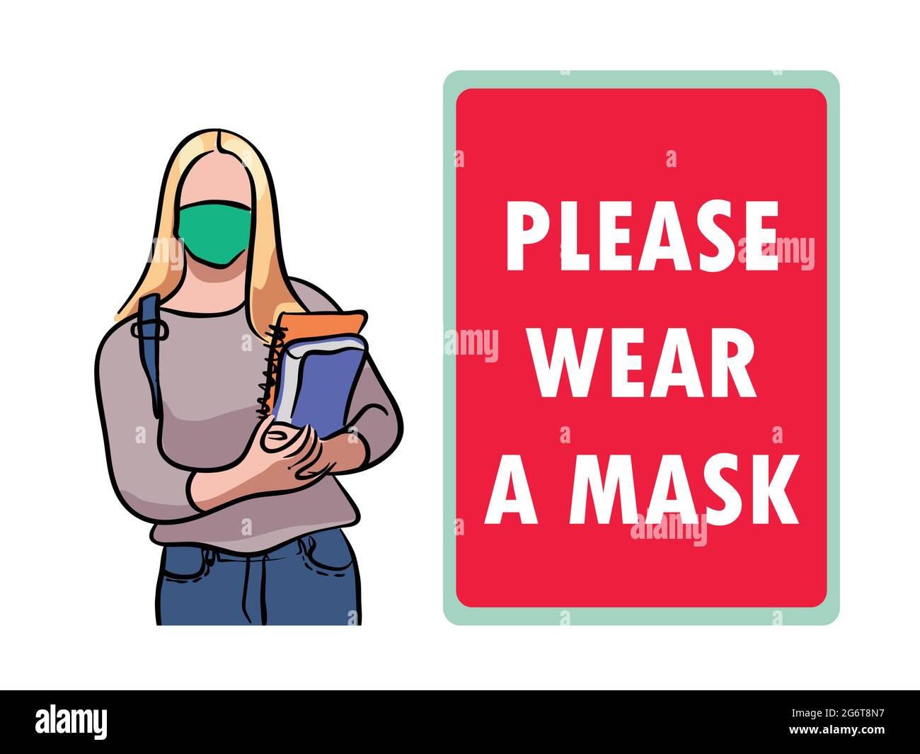 Face mask required sign. Protective measures against coronavirus COVID ...