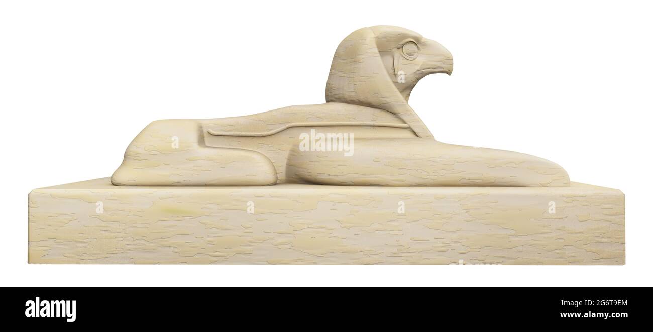 Horus sphinx isolated on white background Stock Photo - Alamy