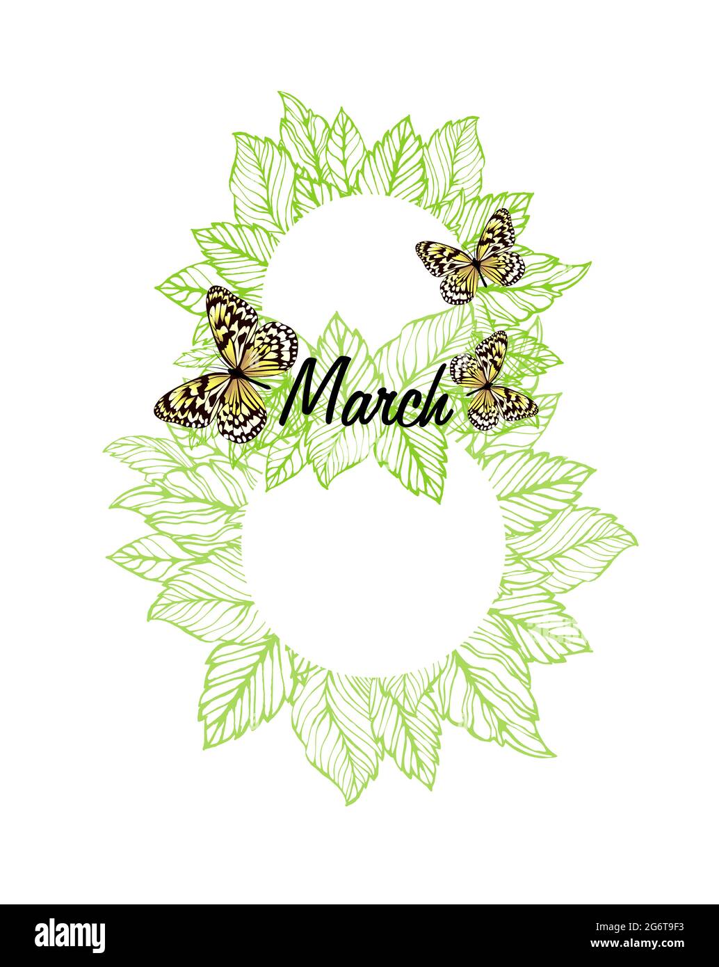 March 8. Women's Day. Postcard. Vector illustration Stock Vector Image ...
