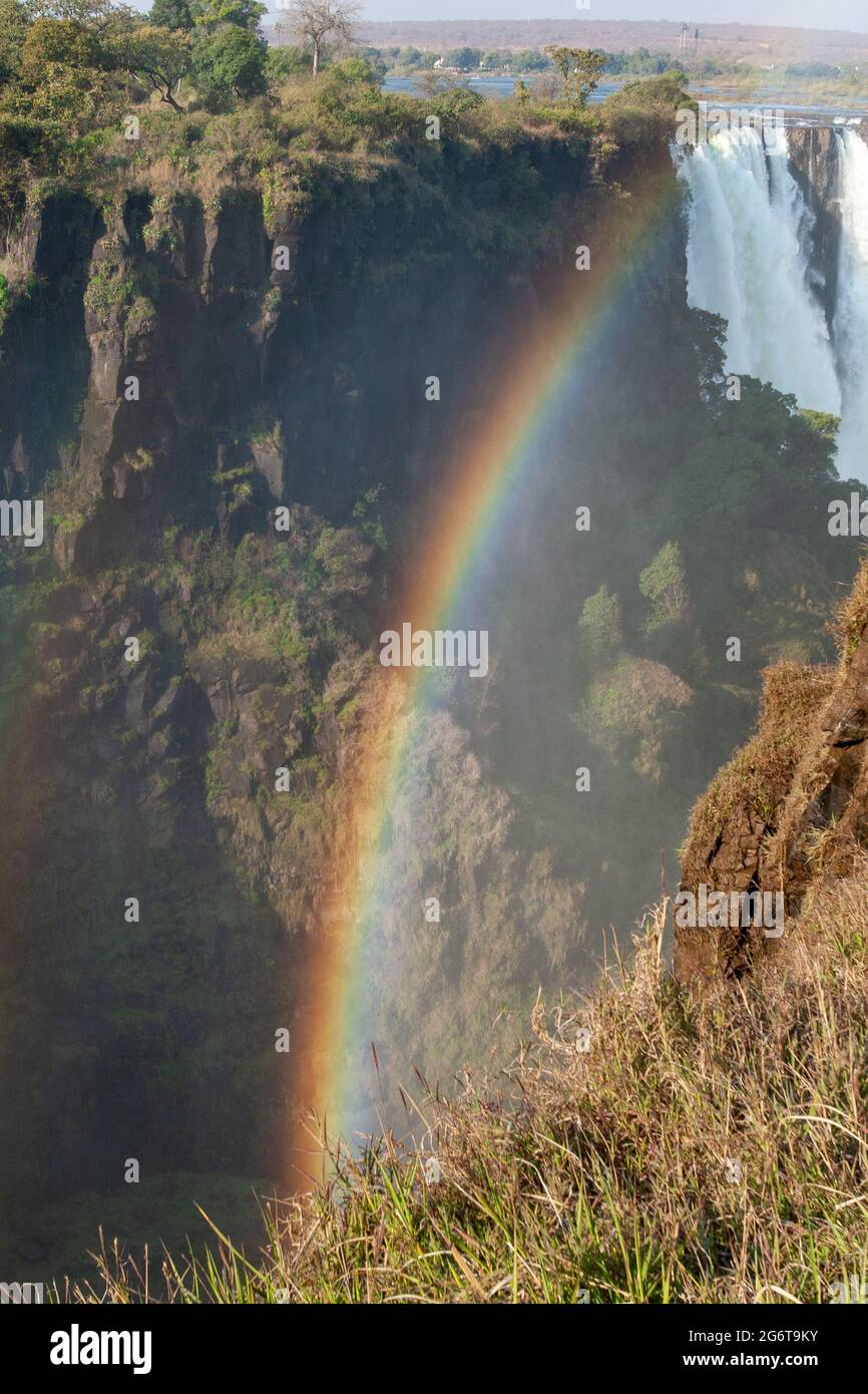 rainbow over Victoria Falls Zimbabwe Stock Photo - Alamy