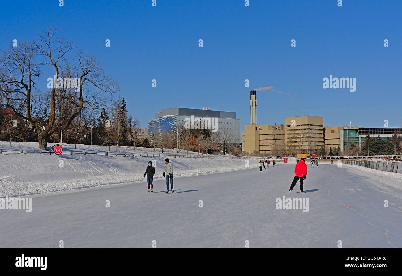 Skating on the world s longest rink, the Rideau Canal, Ottawa, Canada ...