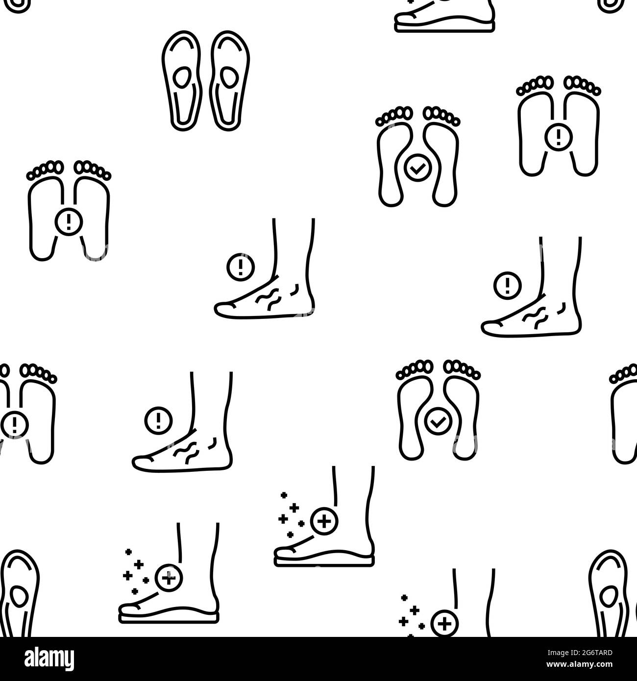 Flat Feet Disease Vector Seamless Pattern Stock Vector Image & Art - Alamy