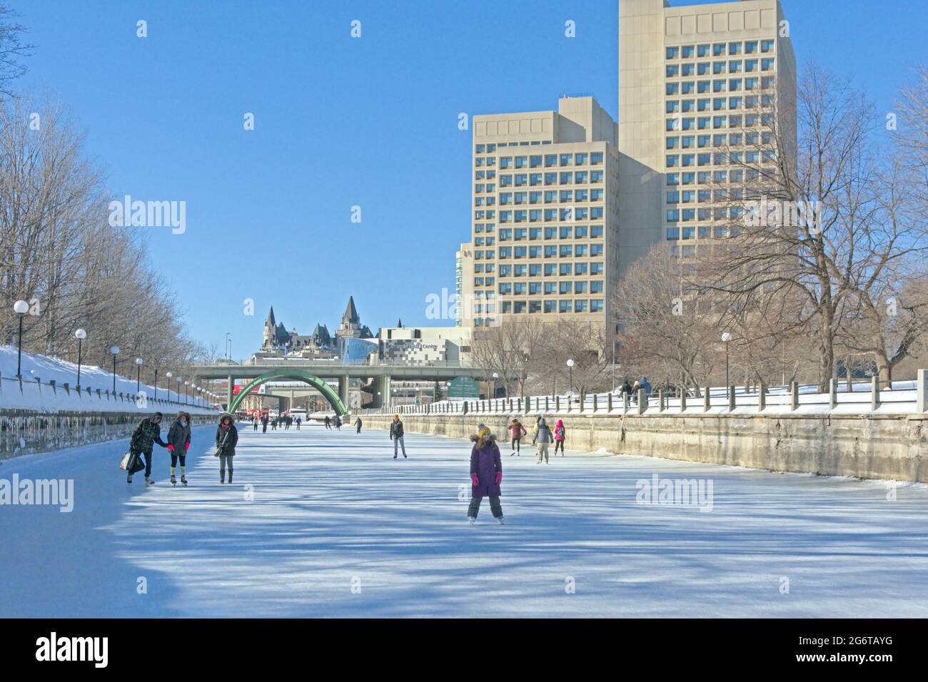 Skating on the world s longest rink, the Rideau Canal, Ottawa, Canada ...