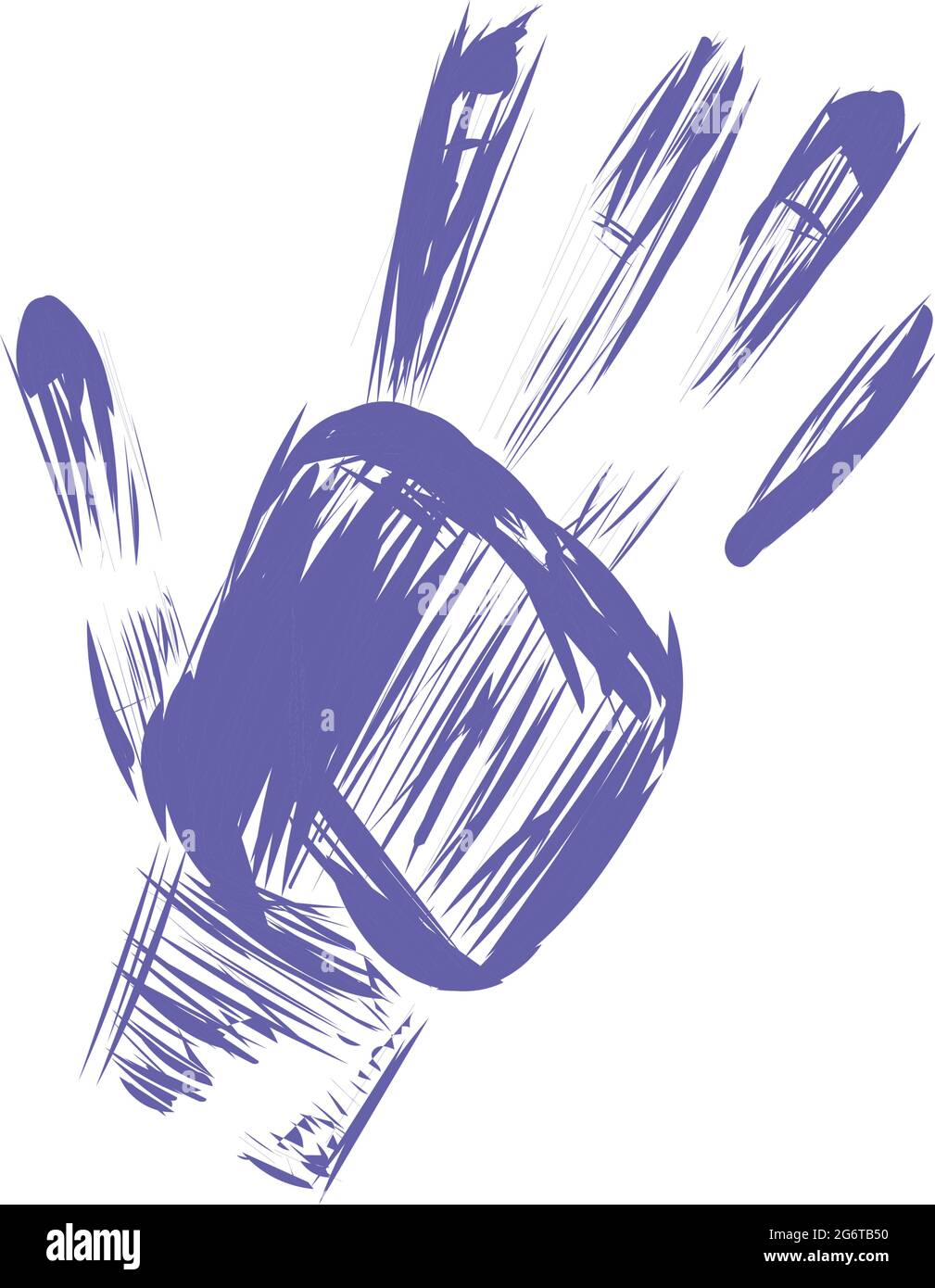 left hand indicating the stop, sketch style Stock Vector Image & Art ...