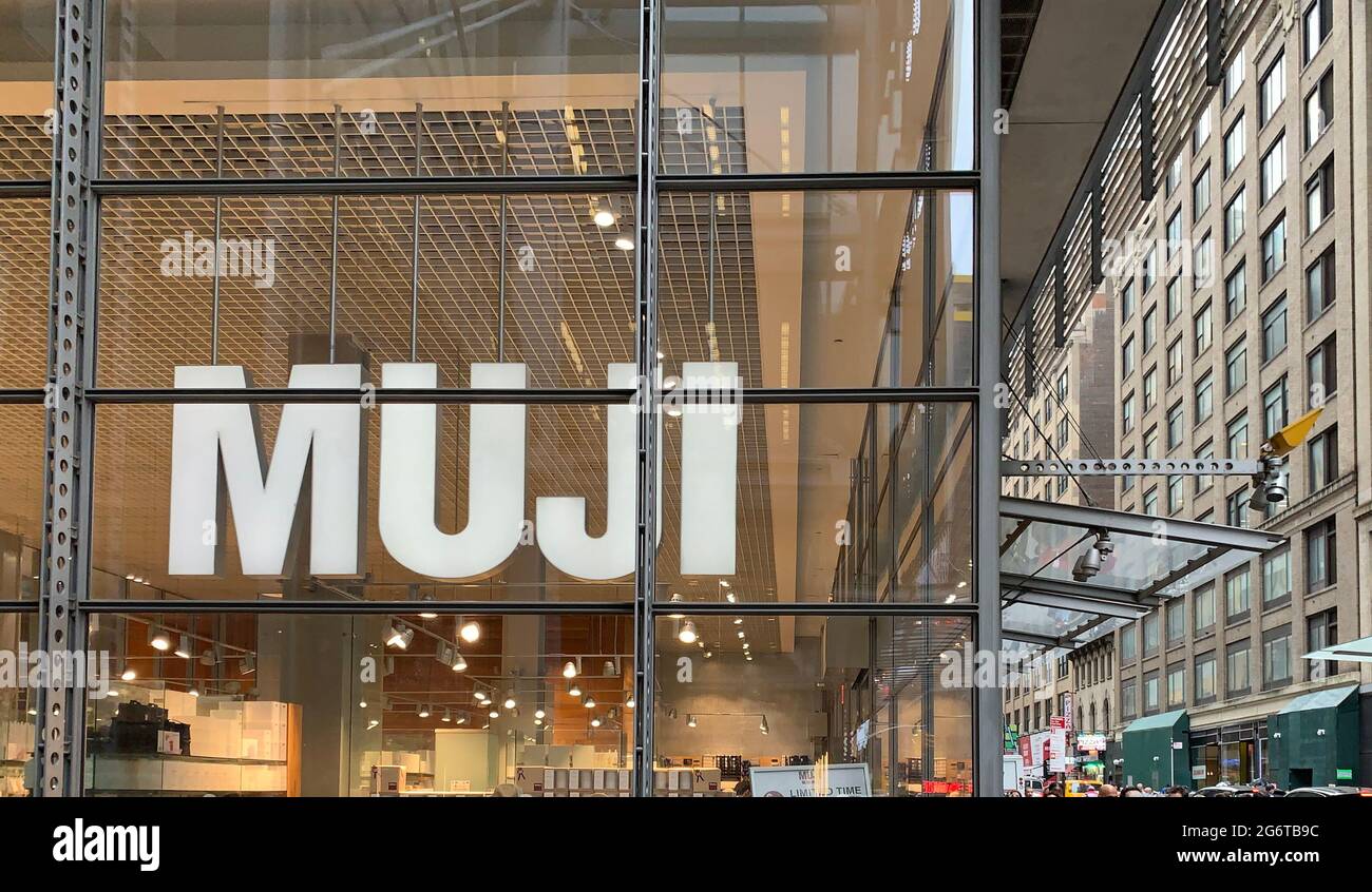 New York - May 9 2019: Japanese store MUJI flagship in new york near ...