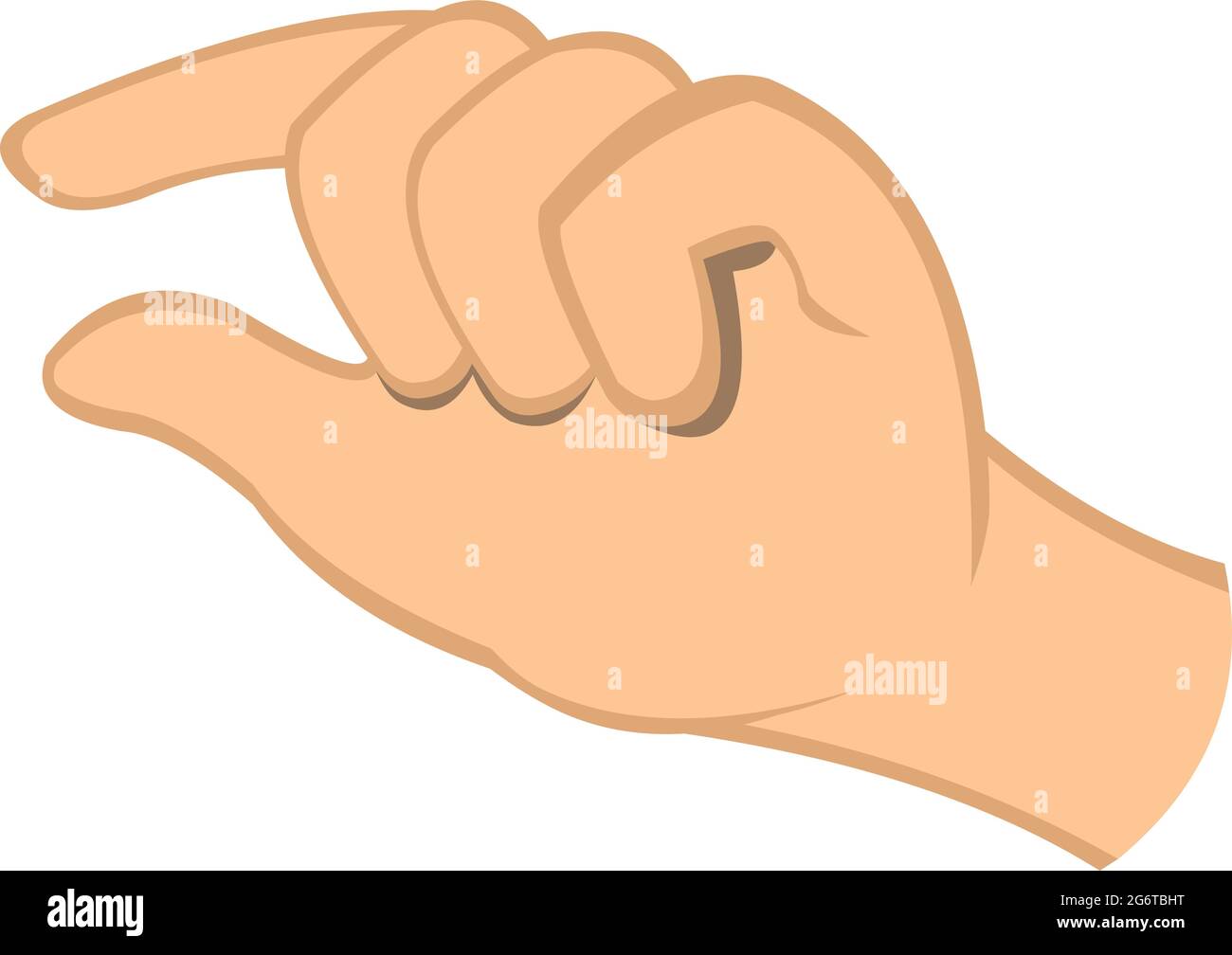 Vector emoticon illustration of a hand making a measure gesture Stock ...