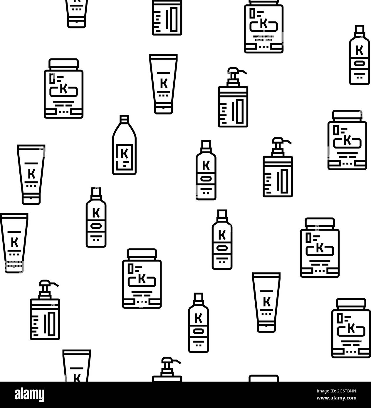 Keratin Hair Procedure Vector Seamless Pattern Stock Vector Image & Art ...