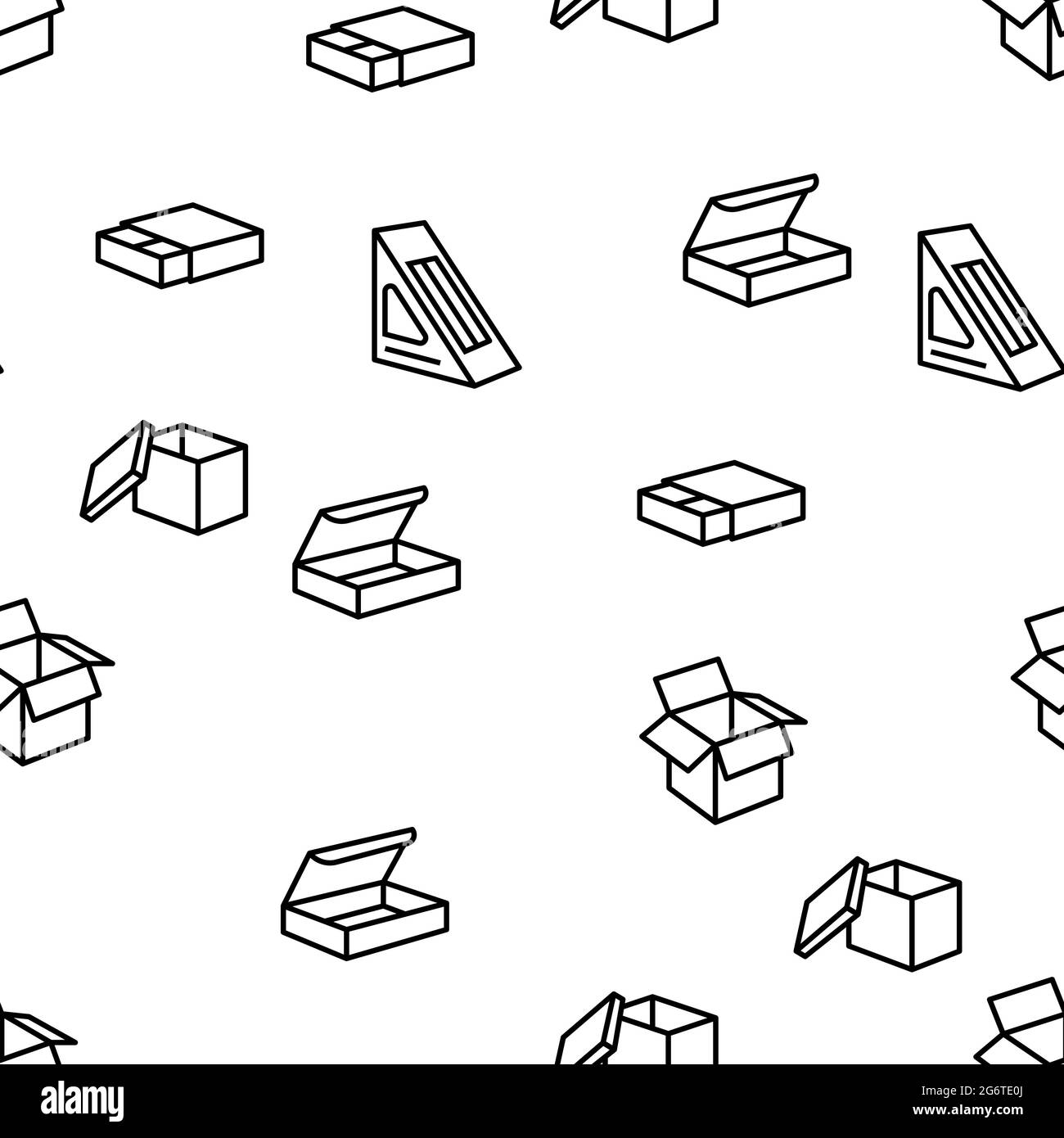 Box Carton Container Vector Seamless Pattern Stock Vector Image & Art ...