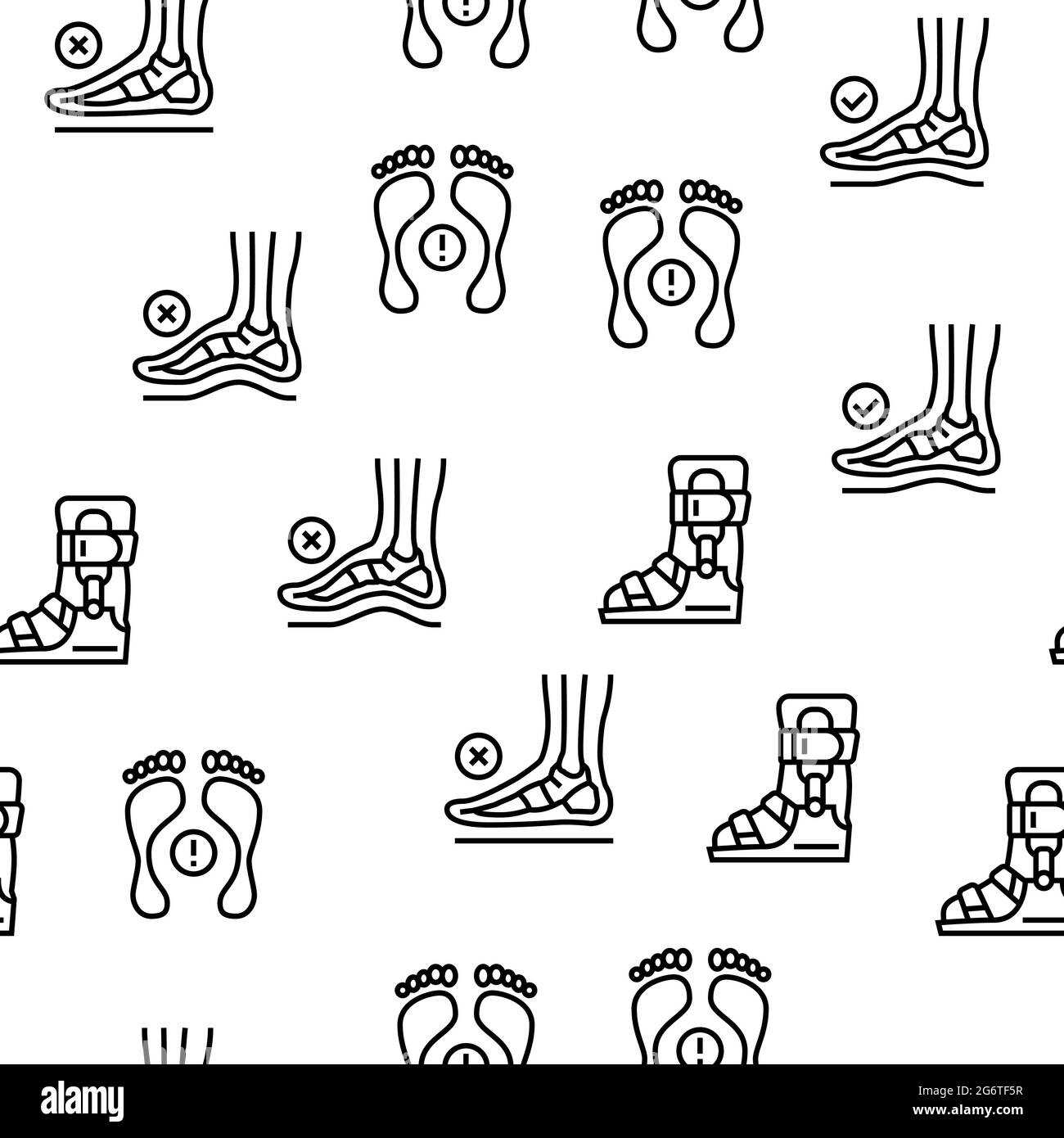 Flat Feet Disease Vector Seamless Pattern Stock Vector Image & Art - Alamy