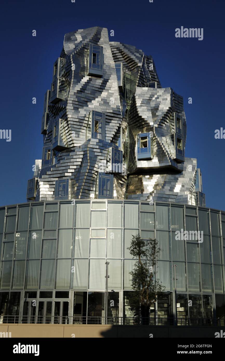 The twisting Luma tower clad in reflective aluminium tiles, designed by ...