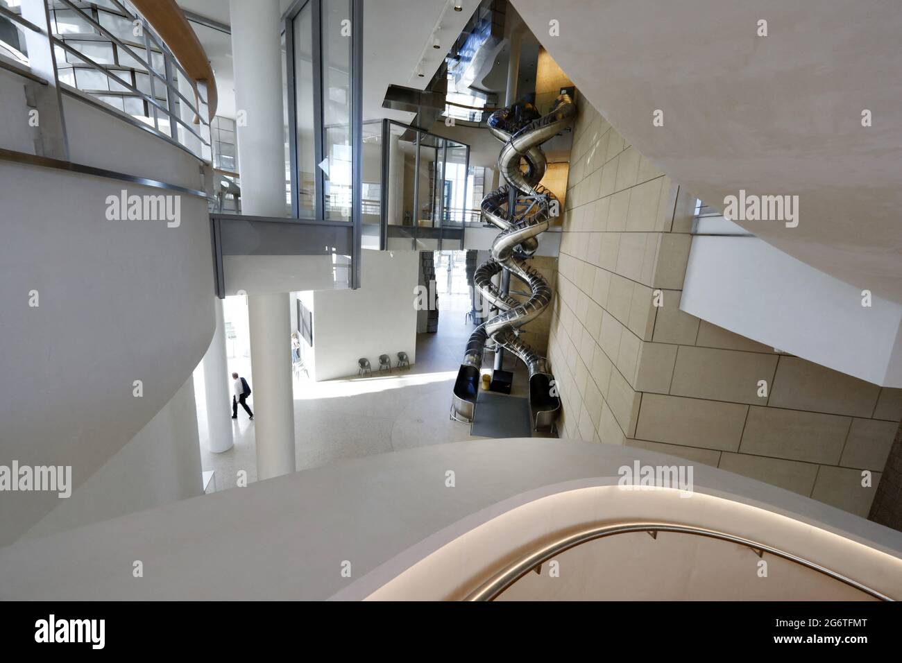 The twisting Luma tower clad in reflective aluminium tiles, designed by ...