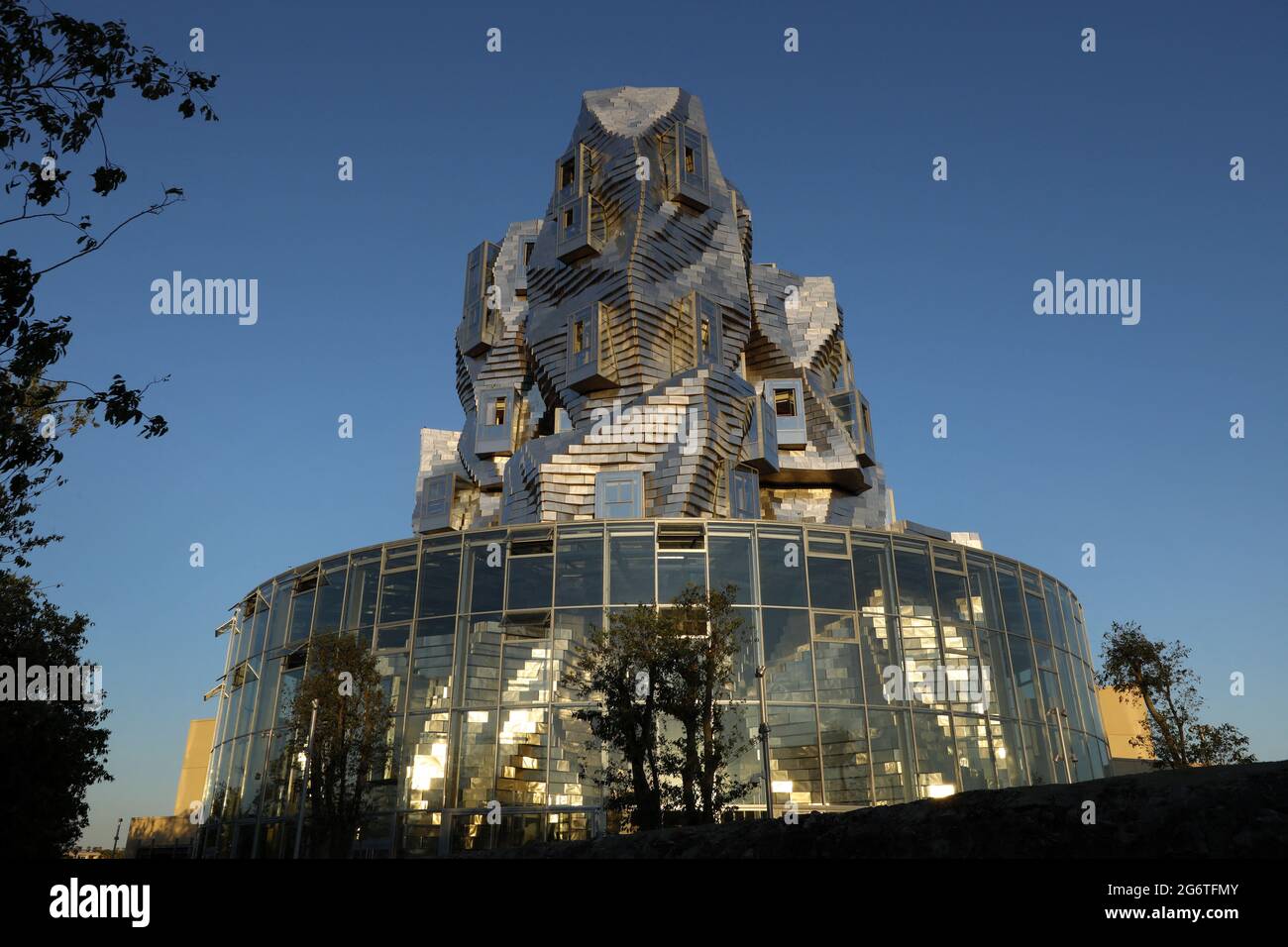 The twisting Luma tower clad in reflective aluminium tiles, designed by ...