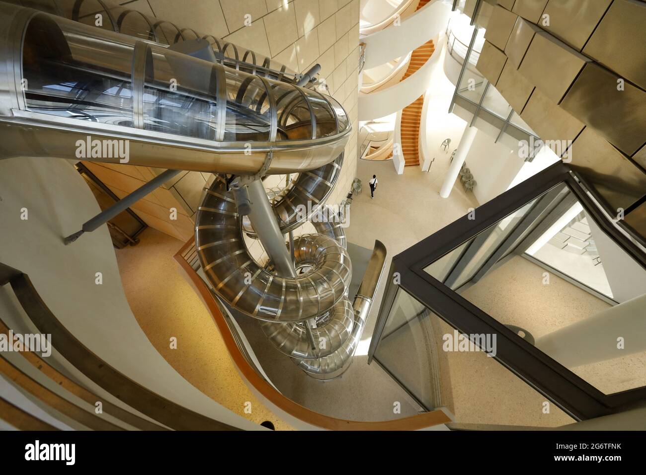 The twisting Luma tower clad in reflective aluminium tiles, designed by ...