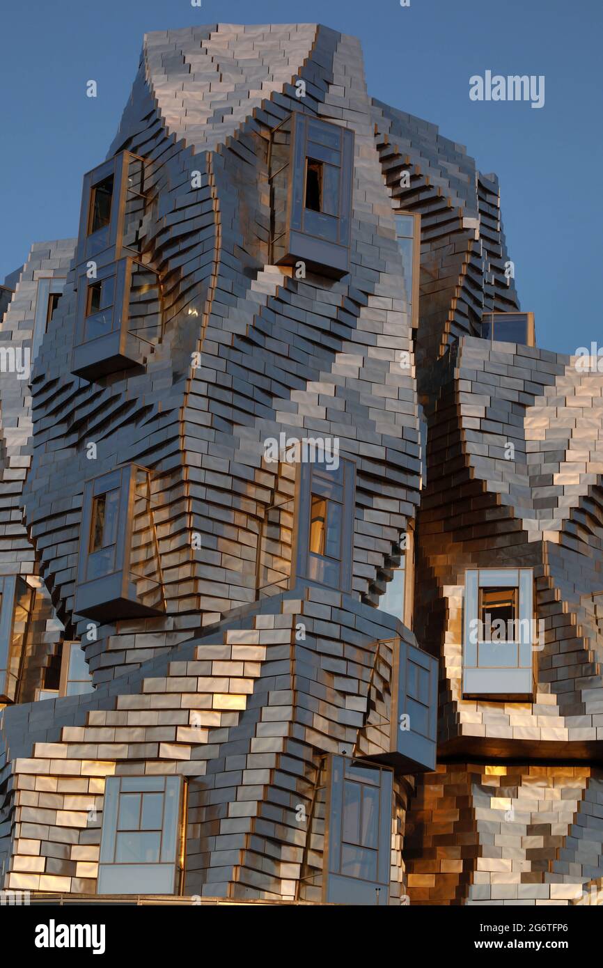 The twisting Luma tower clad in reflective aluminium tiles, designed by ...