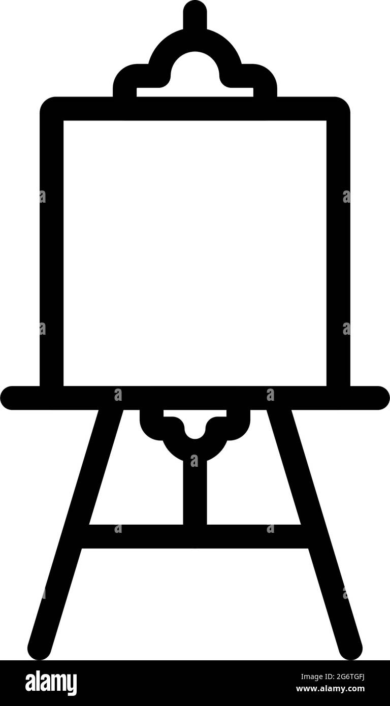 Easel Icon. Bold outline design with editable stroke width. Vector ...