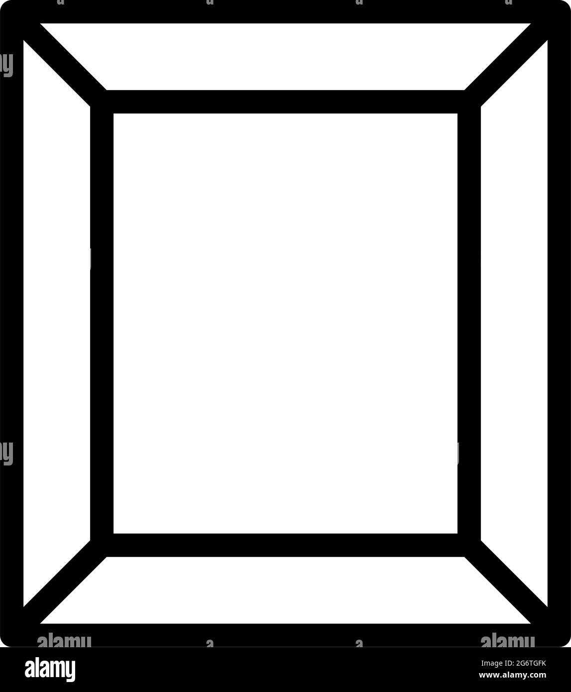 Picture Frame Icon. Bold outline design with editable stroke width ...