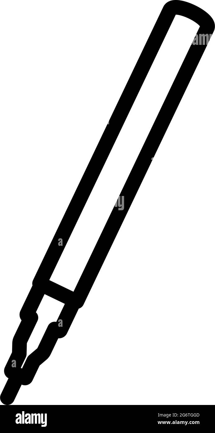 Liner Pen Icon Bold Outline Design With Editable Stroke Width Vector Illustration Stock Vector