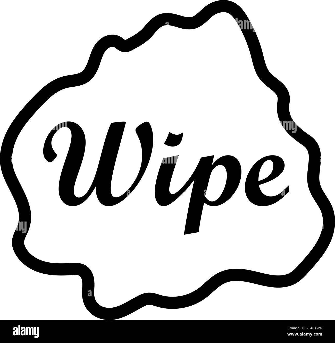 Wipe Cloth Icon. Bold outline design with editable stroke width. Vector ...