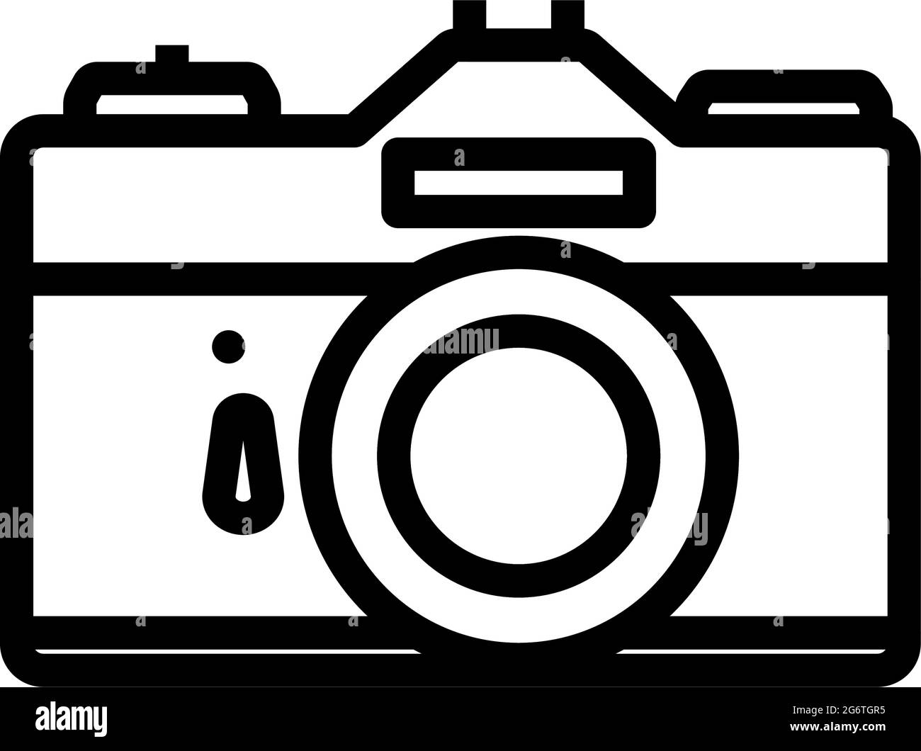 Icon Of Retro Film Photo Camera. Bold outline design with editable ...