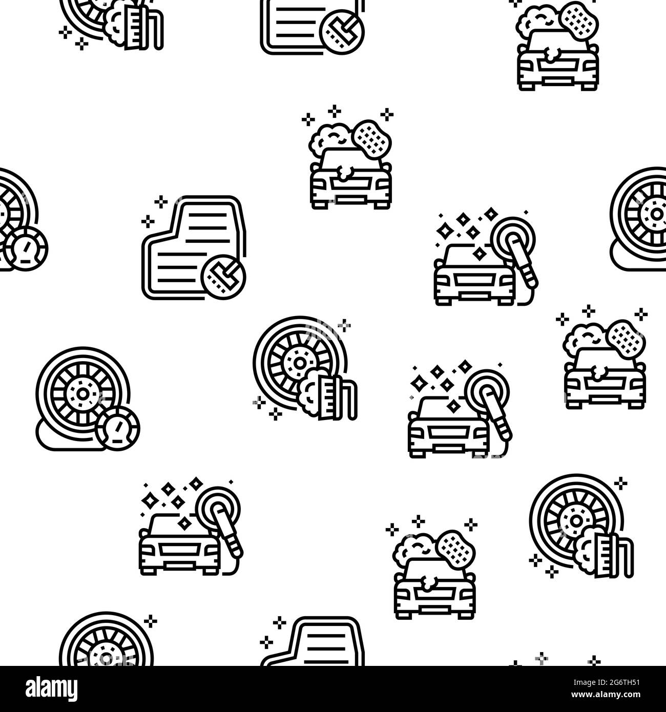 Self Service Car Wash Vector Seamless Pattern Stock Vector Image & Art ...