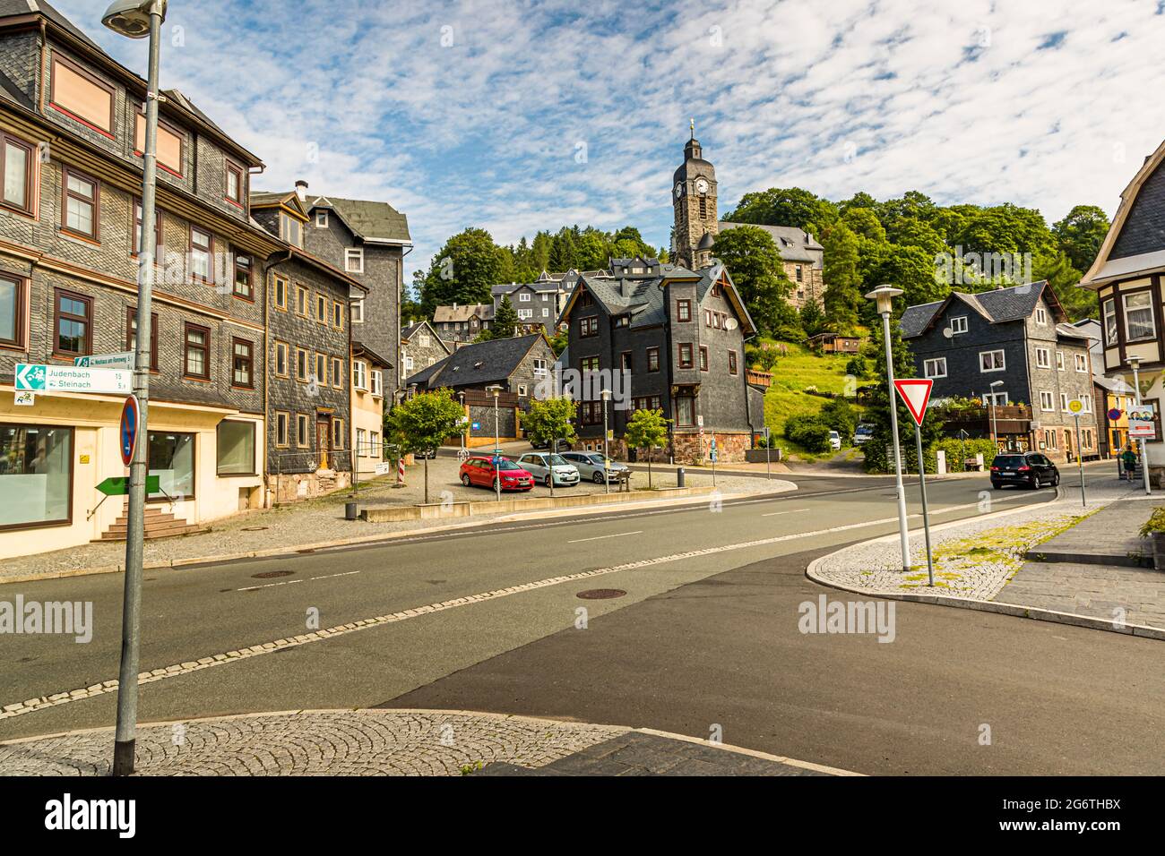 Slate houses in Lauscha, Germany Stock Photo - Alamy