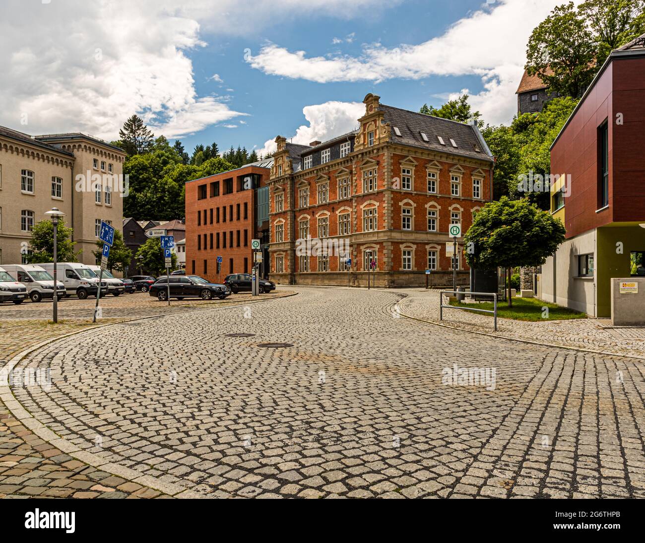 Architecture from different eras in Sonneberg, Germany Stock Photo - Alamy