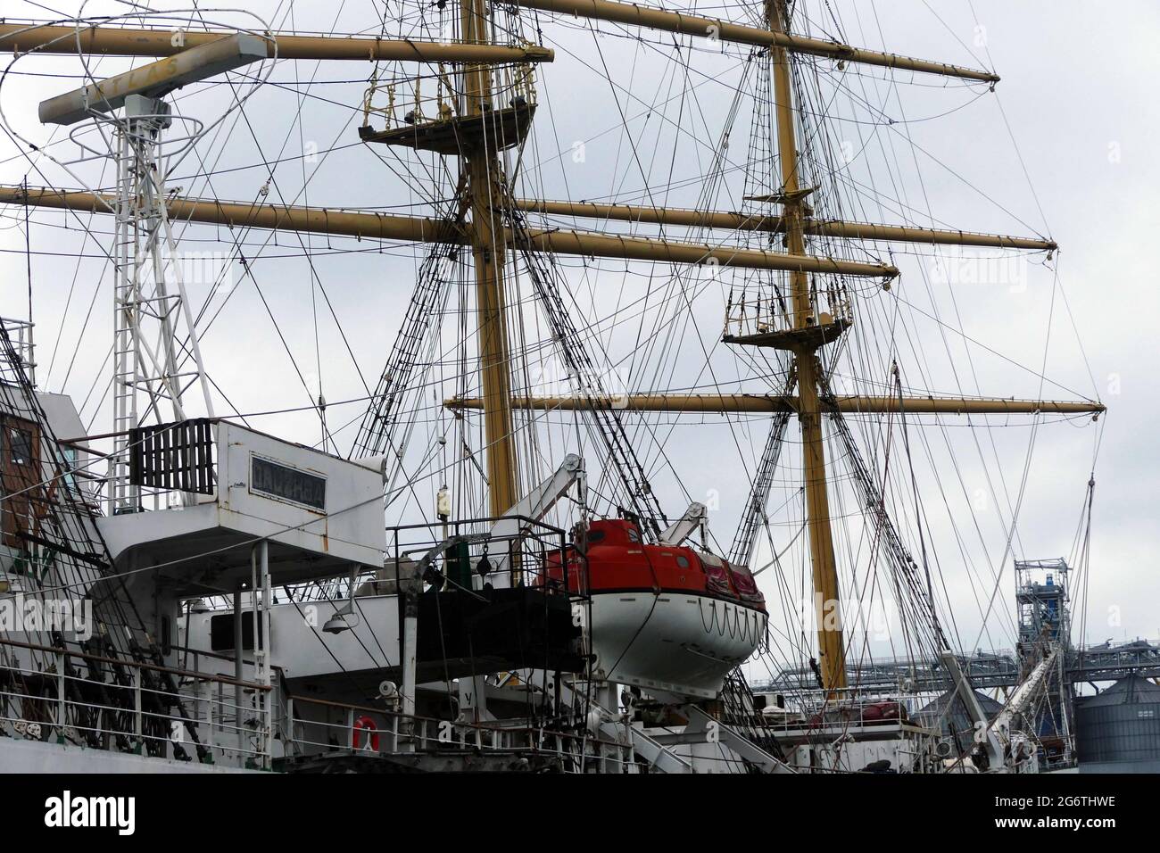 ODESA, UKRAINE - JULY 5, 2021 - The Druzhba (Friendship) frigate, a ...