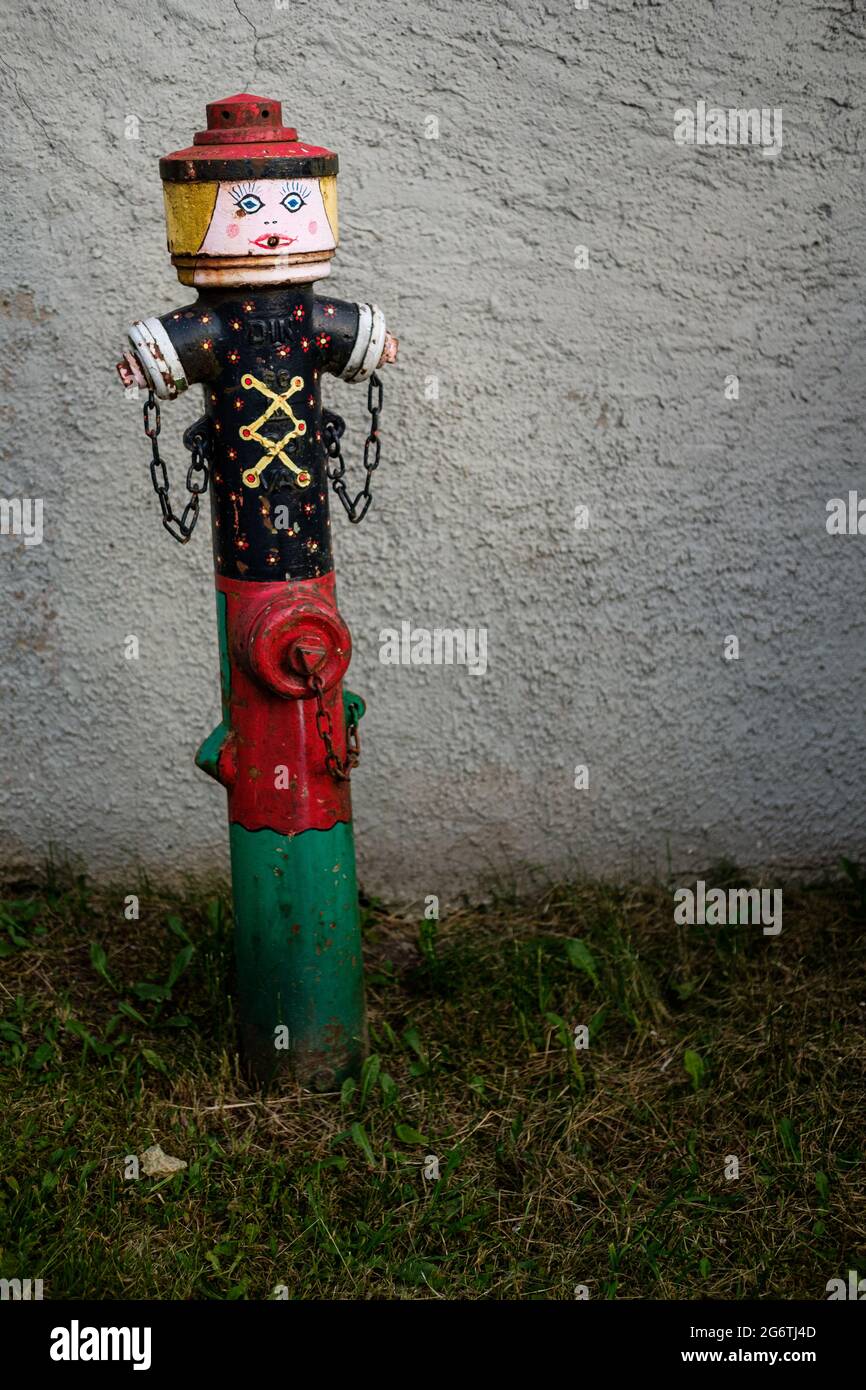 St. Blasien, Baden-Württemberg, Germany - July 27 2020 : Decorated fire ...