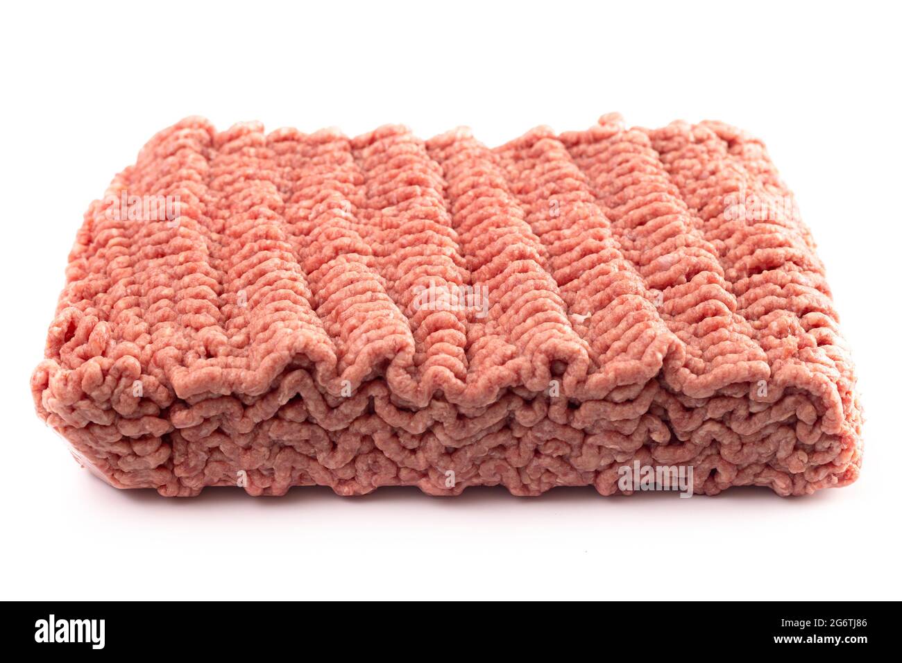 Raw Hamburger Meat Isolated on a White Background Stock Photo - Alamy