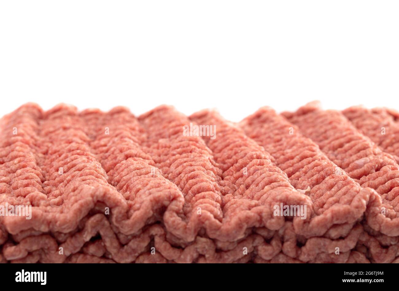 Raw Hamburger Meat Isolated on a White Background Stock Photo - Alamy