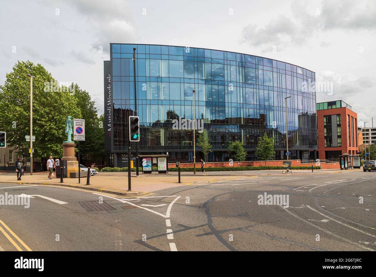 An image showing a new office development in the city of Leicester, the ...