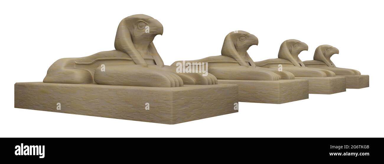 Horus sphinx isolated on white background Stock Photo - Alamy