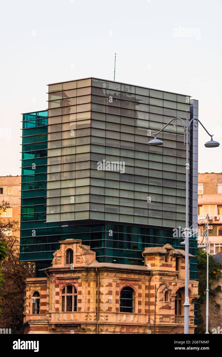 Detail view of the modern building of the Union of Romanian Architects ...