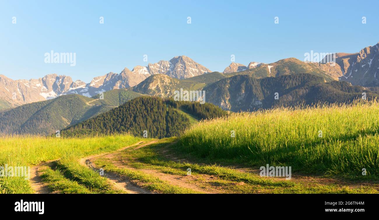 Zakopane. View of the Tatra Natinal Park from Bochladzki Wierch in ...