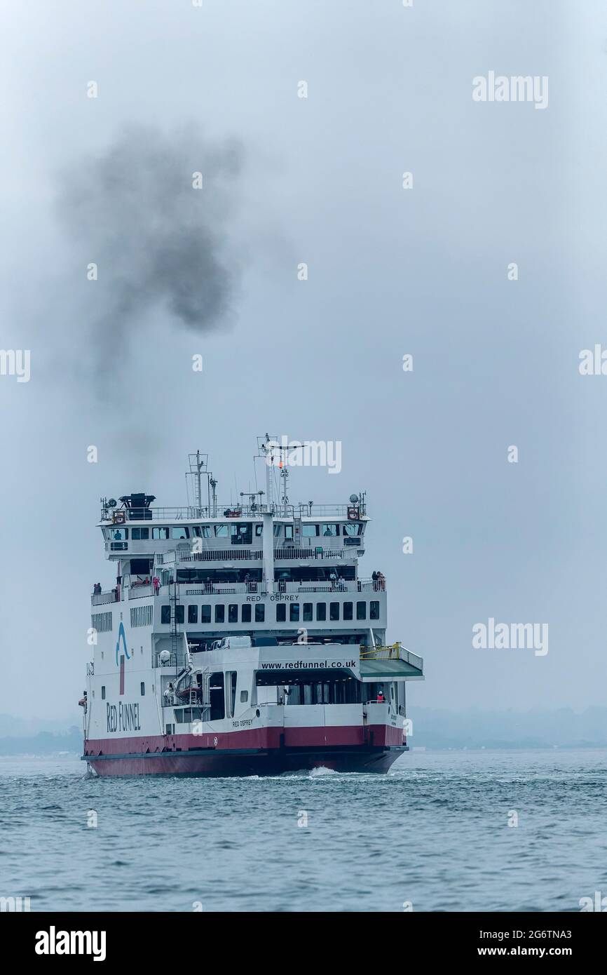 Isle of Wight Ferry on The Solent Stock Photo - Alamy